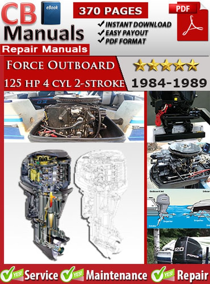 Force Outboard 120 125 HP 1984–1989 Factory Repair Manual